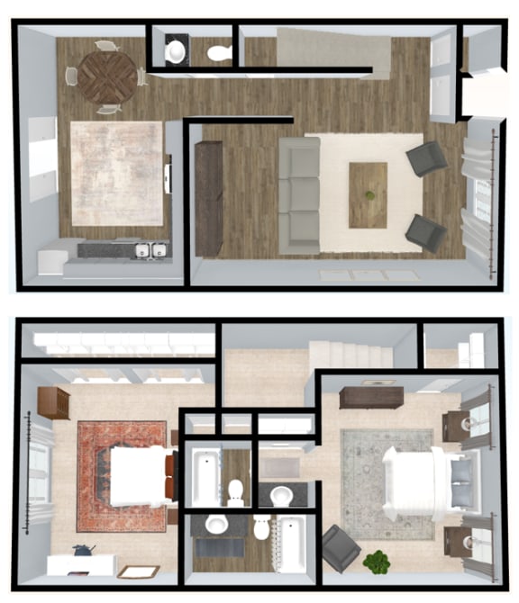 The Ridge Overland Park | 2x2.5 Townhome (9F) Renovated and Non-Renovated | Available Units